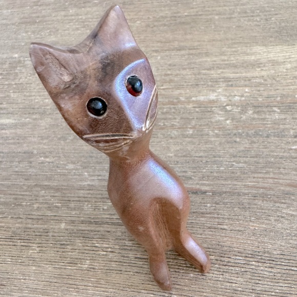 Other | Haitian Hand Carved Cat | Poshmark